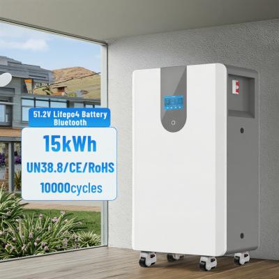 China 15kWh Capacity LiFePO4 Solar Battery with Modular Design and Long Lifespan for Hybrid Inverters for sale