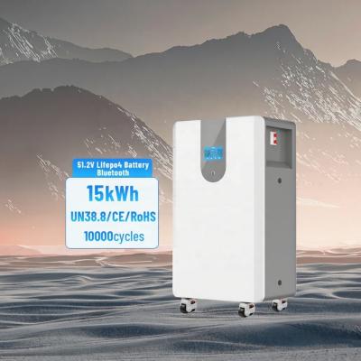 China EXLIPORC 51.2V 15KWh 300Ah LifePo4 Battery Powerwall Home Storage System CAN Hybrid Solar Backup Power Split BMS for sale