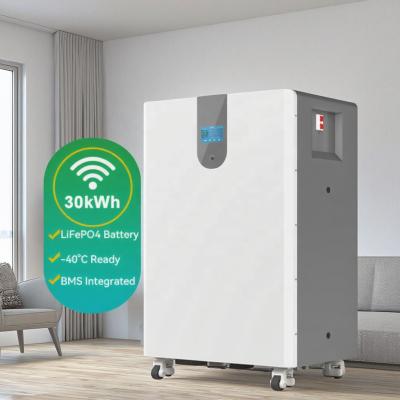 China EXLIPORC 30kWh High Power Solar Battery 600Ah LiFePO4 51.2V BMS House Battery with 5-Year Warranty and 8000 Cycle Life for sale