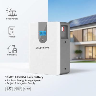 China 10.24kWh LiFePO4 Rack Battery with Long Cycle Life ≥5000 cycles and High Power Output 100A for Solar Energy Storage for sale