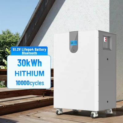 China Hybrid Grid 48V 51.2V Solar Generator IP65 Grade Lifepo4 600Ah 30kWh Home Energy Storage Lithium Ion Battery Pack UPS for sale