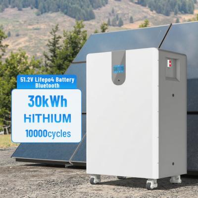 China EXLIPORC 51.2V 100Ah Lithium Wall-Mounted 15KWh 30KWh Backup Solar Home Energy Storage Hybrid Grade Lifepo4 Built-in BMS 5-Year for sale