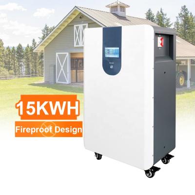 China EU Certified Hybrid Grid LiFePO4 Battery 15kWh Wall-Mounted Solar Power System for Home Energy Storage for sale