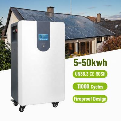 China Exliporc 48V BMS Solar Lithium Battery Wall Mounted 5kWh 10kWh 15kWh Home Energy Storage Lifepo4 51.2V Split Type for sale