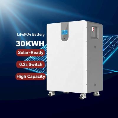 China 51.2V 10kWh 30kWh Home Floor Storage Power Wall Mount System Lithium Ion 48V 600Ah LFP Battery Solar Energy Lifepo4 for sale
