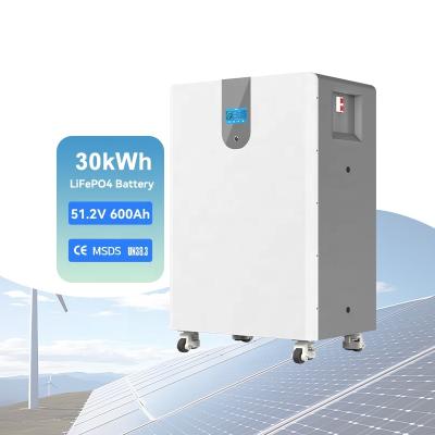 China 51.2V 600Ah 30KWh 8000 Cycles Mobile Home Energy Storage System Floor Mounted Lithium Solar Battery Lifepo4 8000 Cycles Akku for sale