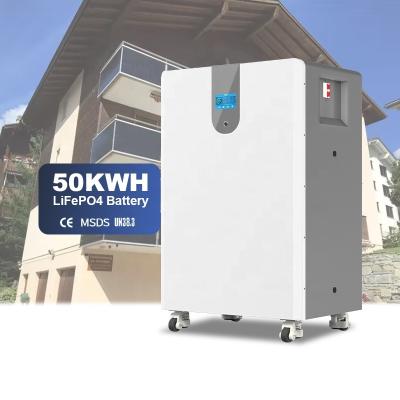 China 51.2V Lithium Energy Storage Battery with Built-in BMS Protection and LCD Touch Screen for Home Solar Systems for sale