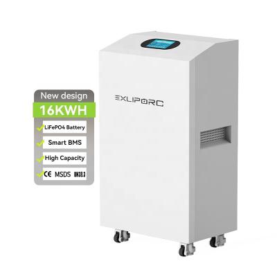 China Touchscreen 51.2V LiFePO4 Lithium Battery Pack with 8000 Times Cycle Life and Wall-Mounted Design for Home Power Supply for sale