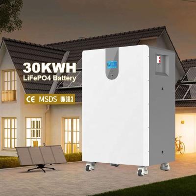 China 48V 600Ah LiFePO4 Battery Pack Wall-Mounted Home Energy Storage System for Solar Power for sale