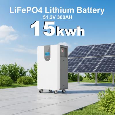 China EU OEM 15kWh 48V 51.2V LiFePO4 Lithium Battery with 10-20Kw Output Power 10000 Cycle Life and Smart BMS System for sale