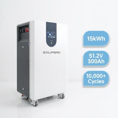 China 51.2V 300Ah LiFePO4 Battery with 10000 Cycles and Smart BMS for Home Energy Storage System for sale