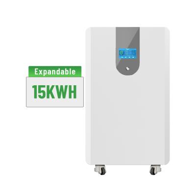 China 15kWh Energy Storage Battery System LiFePO4 Battery Unit with Smart BMS Wall-Mounted Floor-Standing CAN Communication for sale