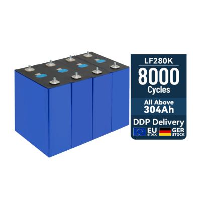 China 2024 EV New LF280K V3 3.2V Lithium Ion Akku 8000 Cycle Battery Cell 280Ah 310Ah 320Ah 280K LiFePo4 Solar Power for sale