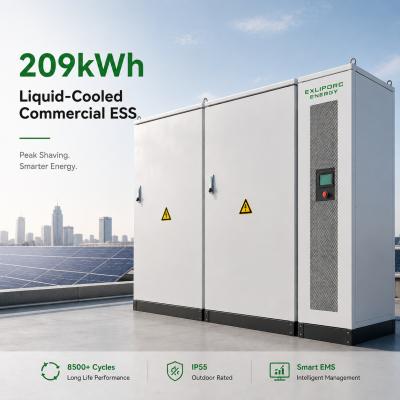 China 209kWh Liquid-Cooled Energy Storage System for Commercial Peak Shaving and Solar Optimization for sale