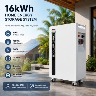 China IP65 Waterproof LiFePO4 Battery with 16kWh Capacity and 11000+ Cycles for Industrial Energy Storage for sale