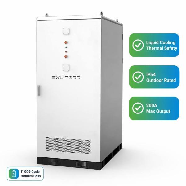 Quality EXLIPORC 261kWh Liquid-Cooled C&I Battery Energy Storage System with 85000+ Cycles and 50 KW To 1 MW Power Output for Thermal Control for sale