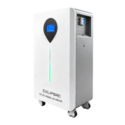 China EXLIPORC 20.48kWh LiFePO4 Solar Battery with 51.2V 400Ah Capacity and 8000+ Cycles for Commercial BESS for sale