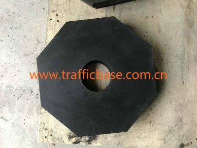 China 10lb Rectangle 100% Recycled Black Rubber Traffic Base for Traffic Safety, Road Cone, Delineator Post for sale