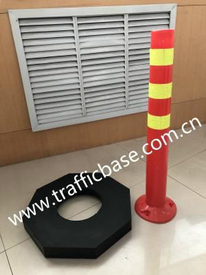 China Octagon 11lb Rubber Base with Handle 100% Vulcanized Rubber Base for sale