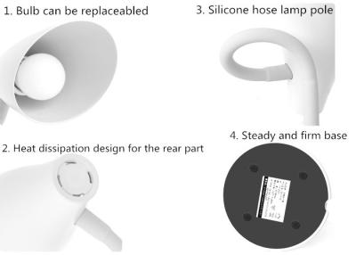 China Eye Caring Dimmable LED Table Lamp Bending Study Office 3 Color AC110-220V for sale