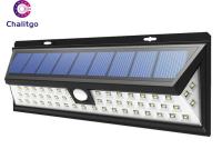 China 270 Degree Solar Powered Yard Lights Wide Angle Motion Sensor Warm White for sale