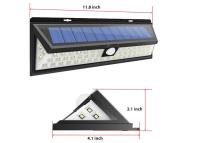China 270 Degree Solar Powered Yard Lights Wide Angle Motion Sensor Warm White for sale