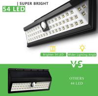 China 270 Degree Solar Powered Yard Lights Wide Angle Motion Sensor Warm White for sale