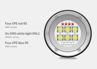China Underwater Ultra Bright LED Flashlight Diving Lamp 18000LM Button Switch for sale