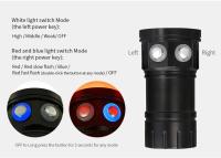 China Underwater Ultra Bright LED Flashlight Diving Lamp 18000LM Button Switch for sale