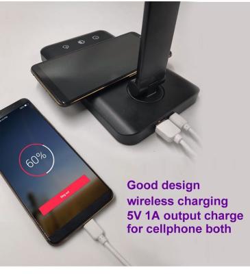 China 6W 5V Dimmable LED Table Lamp , Wireless Charging Desk Lamp With USB Port for sale