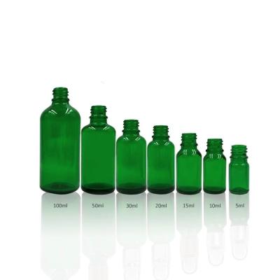 Cina Lle bottiglie rotonde verdi caraibiche di 1 di Oz Boston di specialità con lo spruzzatore bianco della foschia in vendita