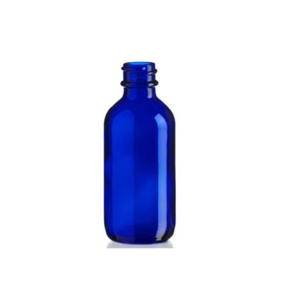 Cina 2 bottiglie rotonde della pompa di Boston del BLU di cobalto di Oz con il mini spruzzo di plastica nero di innesco in vendita