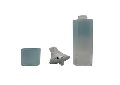 China De aangepaste Blauwe Acryl Vierkante Fles Zonder lucht van 50ml voor Kosmetische Verpakking Te koop