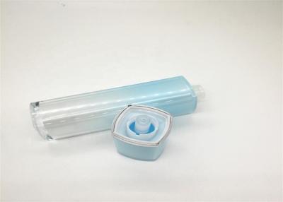 China De aangepaste Blauwe Acryl Vierkante Fles Zonder lucht van 50ml voor Kosmetische Verpakking Te koop