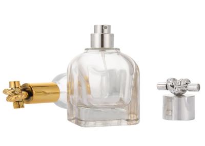 Cina carattere tipografico di vetro riutilizzabile portatile delle bottiglie di profumo 50ml vario facoltativo in vendita