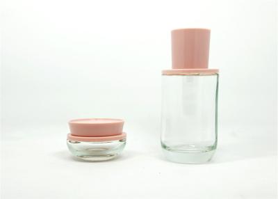 Cina Contenitori cosmetici di vetro di Skincare, bottiglie di forma rotonda e barattoli cosmetici in vendita