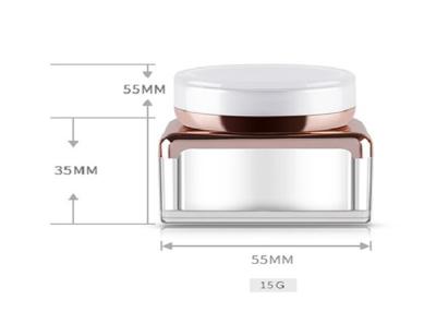 Cina Le bottiglie riutilizzabili bianche svuotano il vaso acrilico dei barattoli del cosmetico per la crema di cura di pelle in vendita