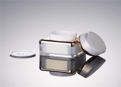 Cina Le bottiglie riutilizzabili bianche svuotano il vaso acrilico dei barattoli del cosmetico per la crema di cura di pelle in vendita
