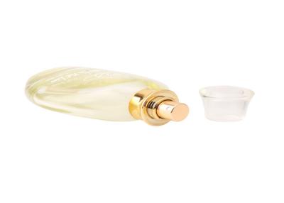 Cina Modello rotondo trasparente di vetro di Rosa di verde giallo della bottiglia di profumo 50ml in vendita