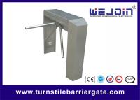 China Vertical Pedestrian Tripod Half Height Turnstile , Automatic Gate Barrier Rfid Card Reader for sale