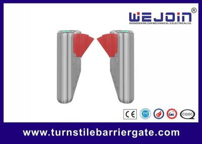 China Access Control RFID Card Reader Flap Barrier Gate 900mm Lane Width Design for sale