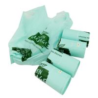 China 30L Large Biodegradable Garbage Bags With Drawstring Cornstarch Based for sale