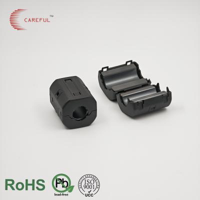 China 140A ID 14.7mm Wholesale Clip-On Ferrite Bead Core EMI Filter - Snap Open Noise Suppressor for Charger Power Cords & Data Cables for sale