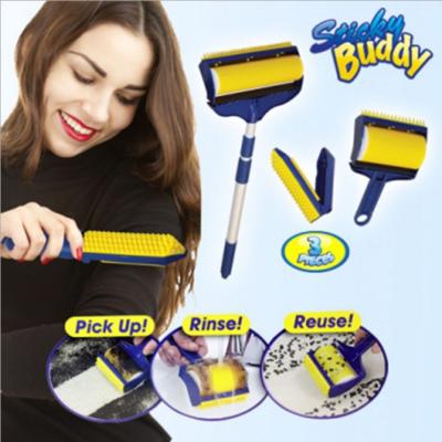 China Sticky Buddy Washable Clothes Cleaning Lint Roller with Cover Catcher Carpet Sheets Hair Sucking Sticky Dust Drum Lint for sale