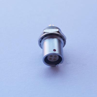 China Metal push-pull self-locking connector Compatible Lemo B series connector female EHG socket with silver color for sale