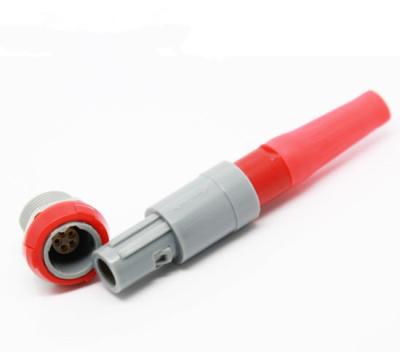China Redel 5pin Plastic Push-Pull connector dual notch 40degree Compatible Lemo 1P series connector PAG plug for sale