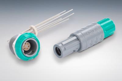 China Redel 6pin Plastic Push-Pull connector dual notch 40degree Compatible Lemo 1P series connector PAG plug for sale