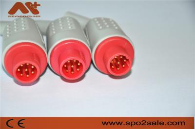 China ECG connector compatible for Bionet monitor medical accessory with red color for sale