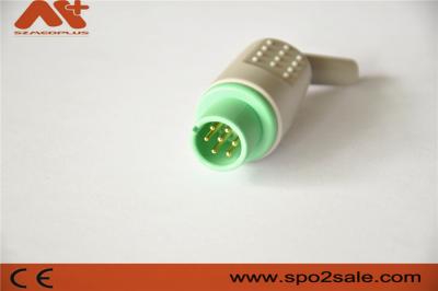 China Medical connector compatible for Bionet spo2/ECG cble with 7pin Green color for sale