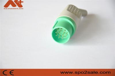 China Medical connector compatible for Nihon Kohden monitor accessory with 11pin Green color for sale